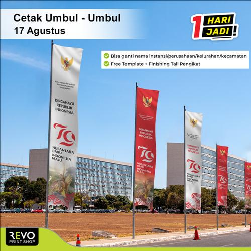 Jual Umbul umbul bendera Hut RI/Spanduk Hut RI/Spanduk Kain/Spanduk 17an - SK-01, 5x1,16m(Tali 6 ...