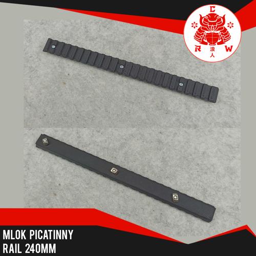 Jual MLOK Picatinny Rail 240mm AEG WGG WGB Side Rail Samping Dcobra D ...