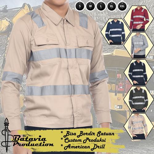 Jual Baju Kemeja Wearpack Safety Zipper Tambang Proyek Seragam Kerja ...