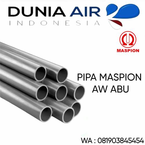 Jual Pipa PVC Maspion 1/2" aw abu standart ledeng Pralon Paralon lente ...