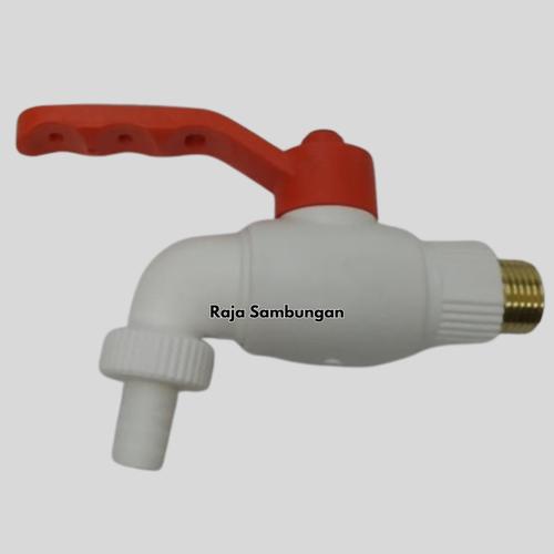 Jual Kran Air PVC 1/2 Inch Gagang Engkol ada untuk Aliran Sambungan ...