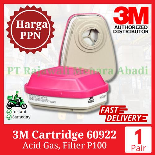 Jual 3M Acid Gas Cartridge/Filter, 60922, P100 (isi 2 Pcs) - Jakarta ...