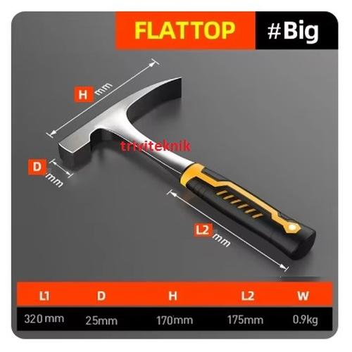 Jual bricklayer hammer chisel point geological brick mason tool forging ...
