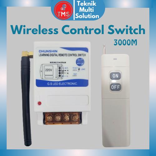 Promo NEW EDITION!!! WIRELESS REMOTE CONTROL SWITCH ON OFF / SAKLAR 220 ...