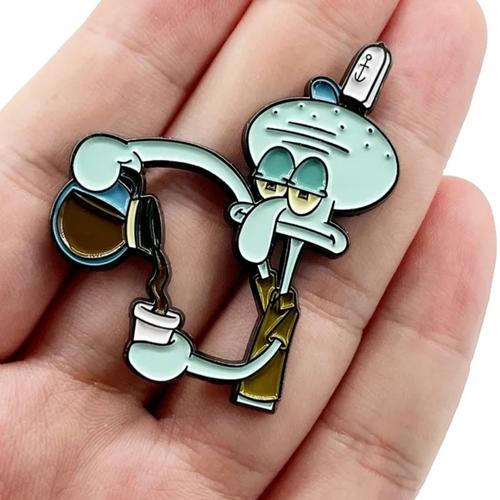 Jual Bros Pin Enamel SpongeBob Squidward Coffee Kopi - Jakarta Timur ...