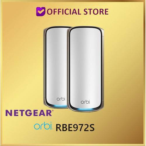 Promo Netgear RBE972S Orbi Quad-Band WiFi 7 2 Pack ( 1 Router + 1 ...