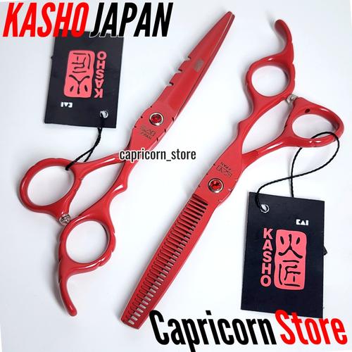 Jual Gunting Kasho Merah HJ600 Profesional Barber Gunting Rambut ...