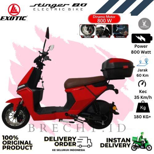 Jual Sepeda Listrik EXOTIC STINGER 8.0 800 Watt E Bike Pacific With NFC - Merah - Kota Tangerang ...