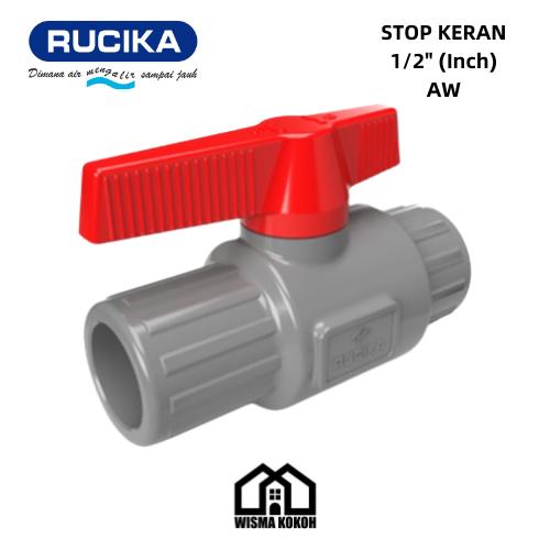 Jual RUCIKA STOP KRAN BALL VALVE PVC 1/2" AW (TEBAL) - Kota Surabaya ...