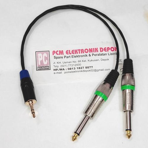 Jual Kabel Aux 3.5mm DV To Doble Akai 6.5mm 2 Jack Akai Mono Kabel Ektender Audio Kabel Mini ...