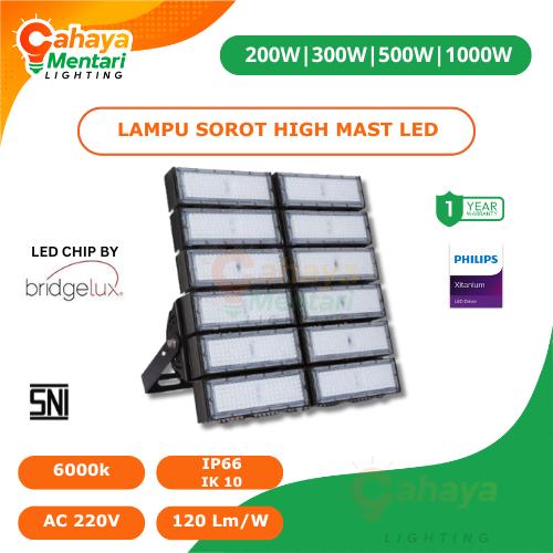 Jual Lampu High Mast LED 200W 300W 500W 1000W Stadion Lapangan GOR ...