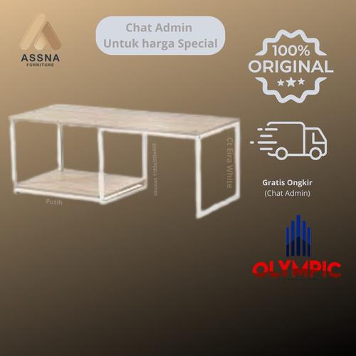 Jual Meja Teras Tamu Olympic Coffee kopi Table CT Eira Putih White ...