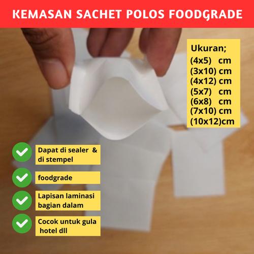 Jual KEMASAN SACHET KERTAS POLOS UNTUK WADAH KOPI TEH GULA HOTEL DLL ...