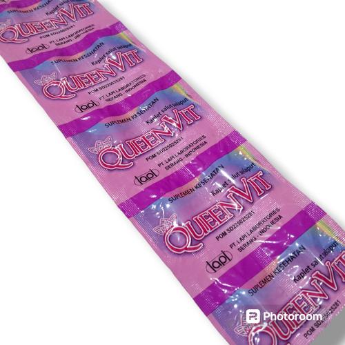 Jual QUEENVIT STRIP ISI 10 KAPLET ORIGINAL | VITAMIN WANITA | PENYUBUR ...