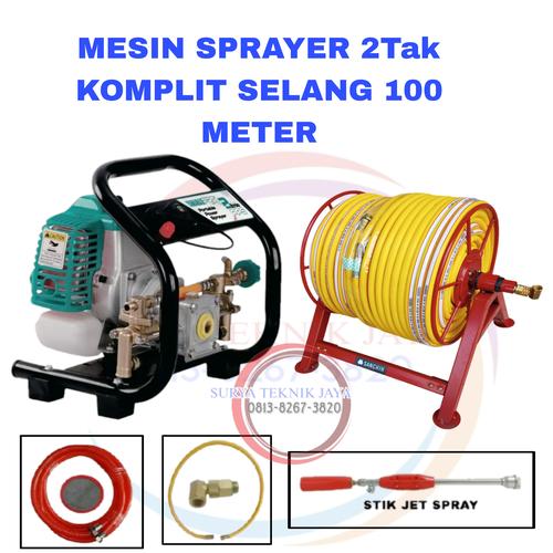 Jual MESIN SEMPROT POWER SPRAYER PORTABLE KOMPLIT SELANG 100 METER DAN ...