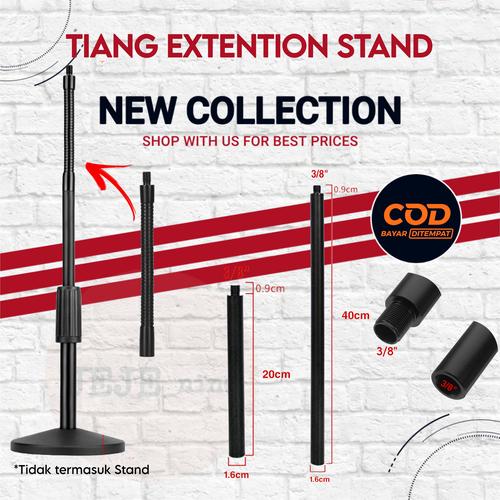 Jual Tiang Extention stand Metal - batang tiang tambahan drat 3/8 inch ...
