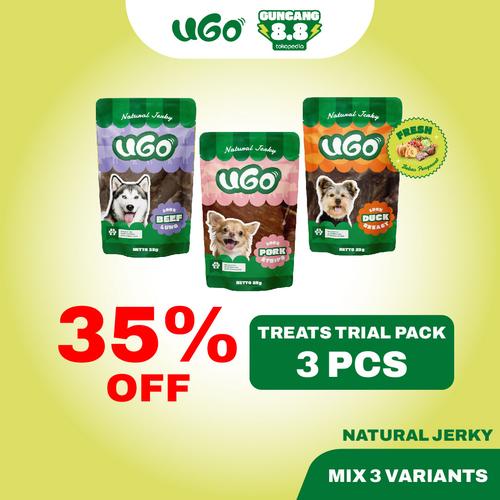 Promo UGO Bundle Pack - Jerky 3 x 25 gr | Beef Lung | Pork Strip | Duck ...