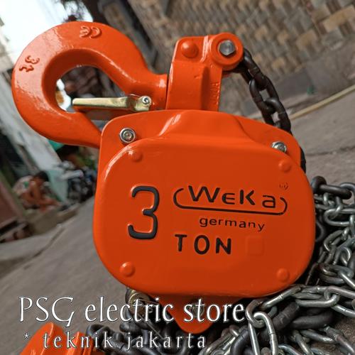 Jual chain block 3 ton 12 meter weka germany alat katrol manual ...