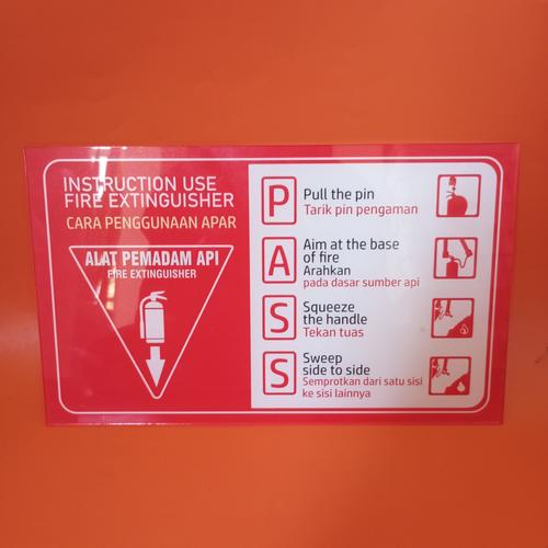 Jual Akrilik Cara Menggunakan APAR versi 2 bahasa-Akrilik Akrilik Sign ...