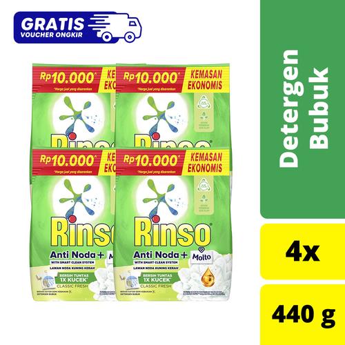 Promo Rinso Molto Detergen Bubuk Classic Fresh 440G Isi 4 - - Unilever ...