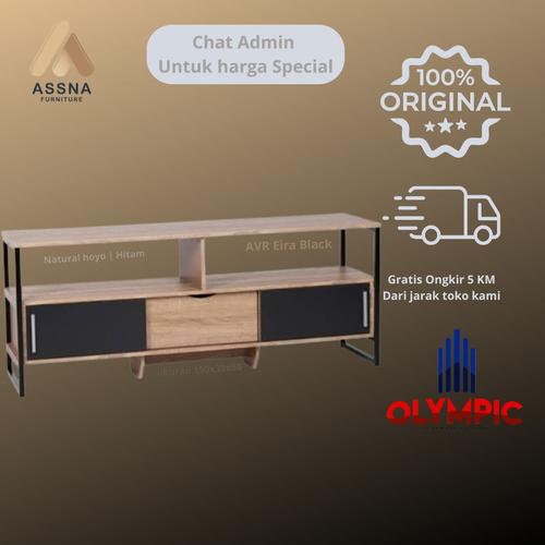 Jual Rak Meja Tv Audio Visual Rack Olympic AVR Eira Black Hitam - Kab ...