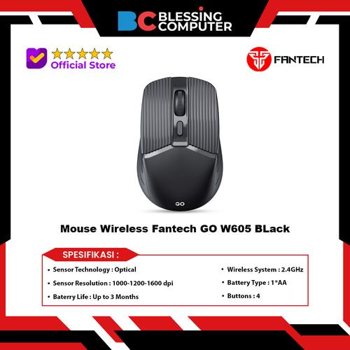 Jual Mouse Wireless Fantech GO W605 BLack - Kota Denpasar - Blessing Computer Bali | Tokopedia
