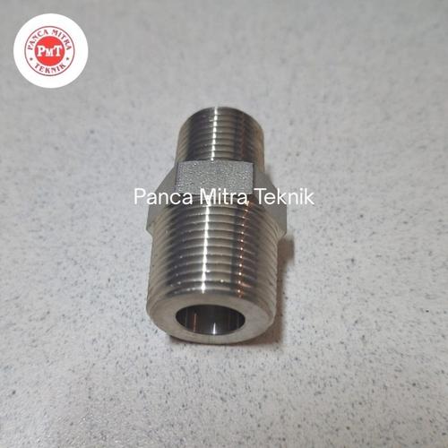 Jual 3/4" x 1/4" inch Double Nepel Reducer Stainless SS304 Class 3000 Drat NPT - Jakarta Barat ...