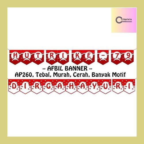 Jual Joss|| Banner Tulisan Hut Ri Dirgahayu Indonesia Kemerdekaan Ri ...