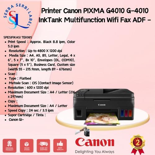 Jual Printer Canon PIXMA G4010 G-4010 InkTank Multifunction Wifi Fax ...