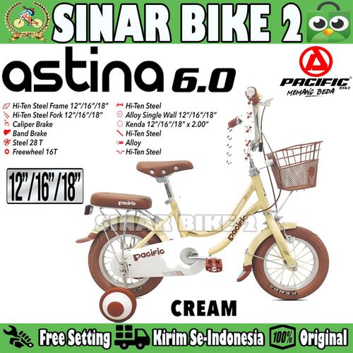 Jual Sepeda Anak Perempuan PACIFIC ASTINA 6.0 Ukuran 12 16 18 Inch ...