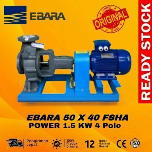 Jual pompa centrifugal ebara 50 X 40 FSHA Motor yuema 1.5 KW 2 Hp ...
