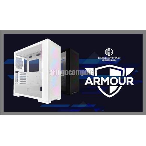 Jual Casing Cube GAMING PREMIUM ARMOUR - WHITE ATX (Free 3 FAN ARGB ...