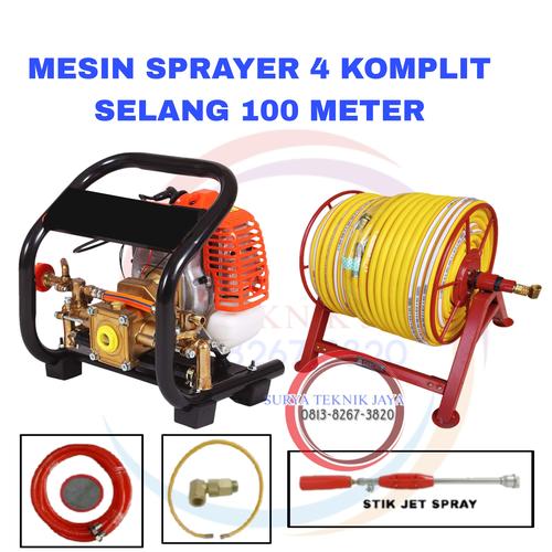 Jual Mesin Sprayer Portable 4 tak Komplit Selang 100 Meter Dan Stik ...