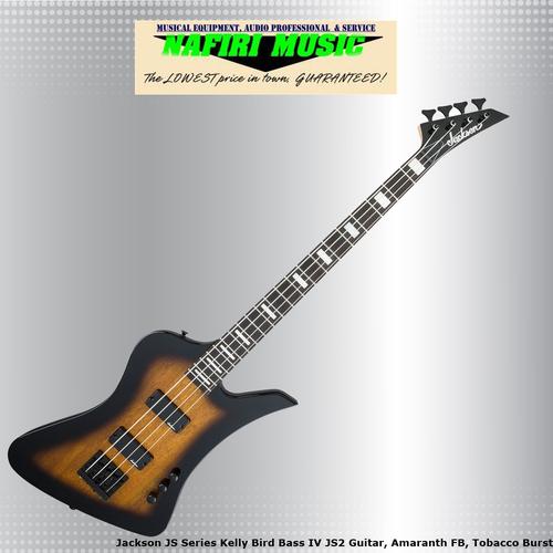 Jual Jackson JS Series Kelly Bird Bass IV JS2 Guitar, Amaranth FB ...