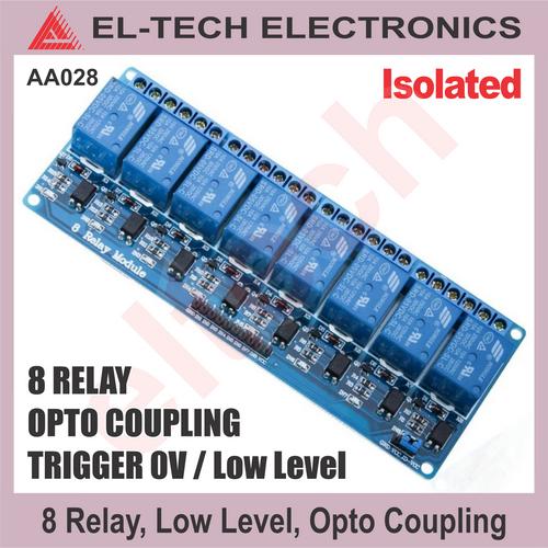 Jual RELAY Modul Switch Isolated Opto Coupling 8 Channel 5V 12V 24V ...