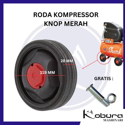 Jual Roda Tangki Kompresor Angin Portable Knop Merah Tank Wheel Rubber ...