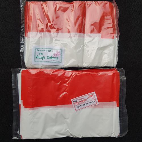 Jual 100pcs Bender Merah Putih Plastik / Bendera Plastik / Bendera ...