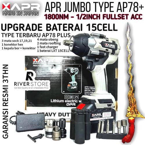 Jual APR Raja Bor Impact Wrench JUMBO Type AP78+ Torsi 1800NM 1/2inch ...