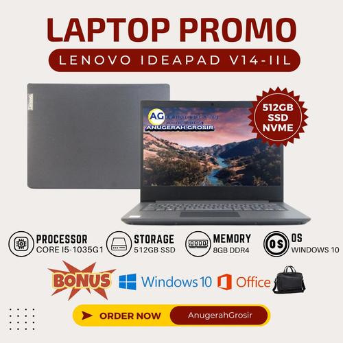Promo Laptop Lenovo v14 - iil core i5-1035G1 Ram 8Gb Ssd 512Gb Nvme 14" fhd - Kota Surabaya ...