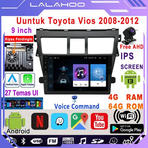 Jual 【Ada Kipas Pendingin】9 Inch 4G+64G Android 13 Head Unit Untuk Vios 2008-2012 Termasuk Frame ...