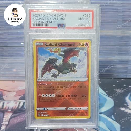 Jual slab PSA 10 Radiant Charizard English pokemon TCG 2023 crown ...