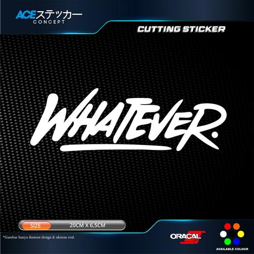 Jual Sticker Cutting Decal Whatever JDM Stiker Kaca Body Mobil - Biru ...