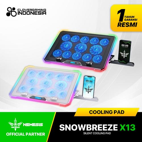Jual NYK Nemesis Snowbreeze X13 X-13 RGB Cooling Pad 13 Fan with ...