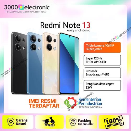 Jual Xiaomi Redmi Note 13 8GB/128GB & 8GB/256GB, Layar 120 Hz FHD+ ...