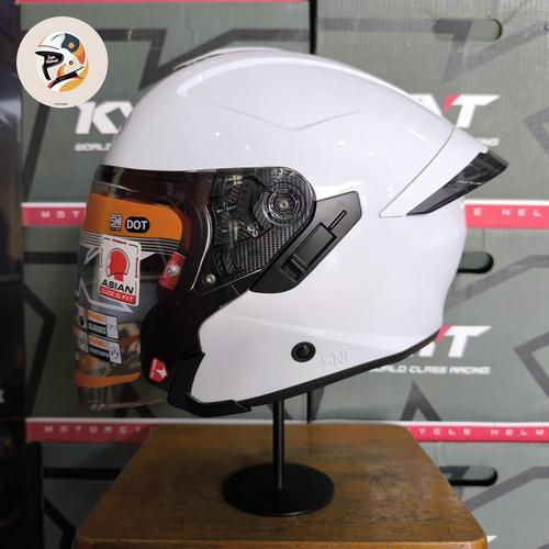 Jual Helm Half Face INK TERRA-2 Solid White Glossy Original - M - Kota ...