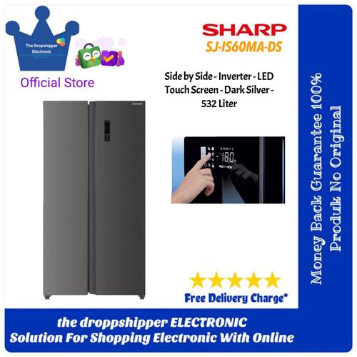 Jual Kulkas Sharp Inverter 2 Pintu SJ-IS60MADS Kulkas Side by Side 532 Liter - Kab. Bogor - The ...