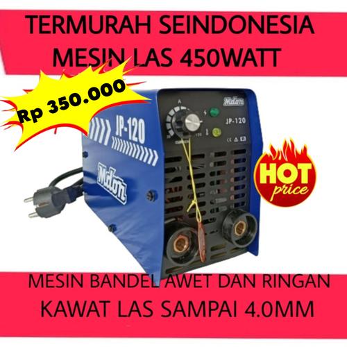 Jual Mesin Las Mdon Jp 120 450 watt Inverter Travo las mma Las Listrik ...
