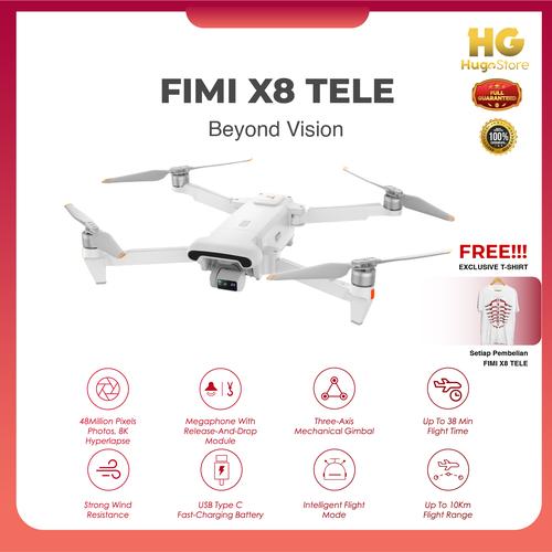 Promo FIMI X8 TELE Drone 4K 48MP Camera 3-axis Gimbal 10km 38 Min Flight Time - Kab. Tangerang ...