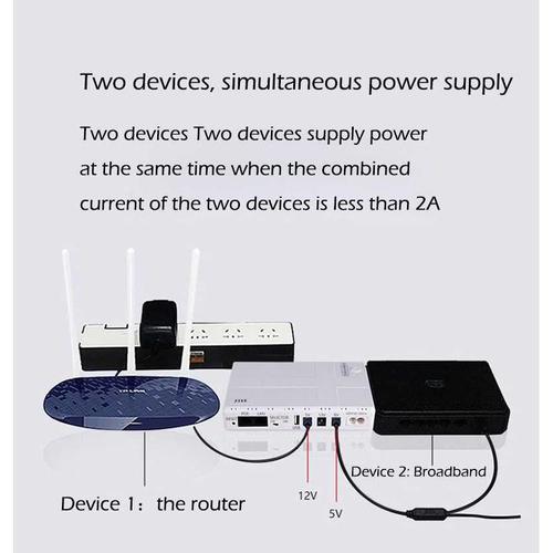 Jual (3In1) Mini Ups 12V 9V 5V 2A Portable Wifi Router Cctv Backup Power 10400Mah - Hitam - Kota ...