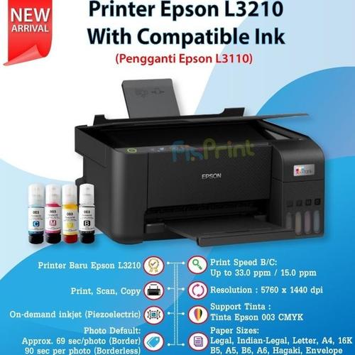 Jual Printer Epson L3210 Hitam / L3216 Putih Print Scan Copy All In One ...